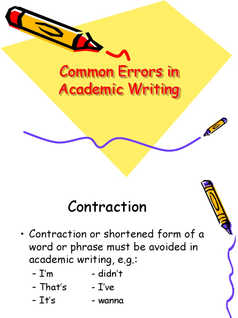 Common Academic Writing Errors | PDF