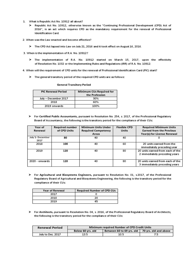 CPD Faqs 10517 | PDF | Professional Development | Certified Public ...