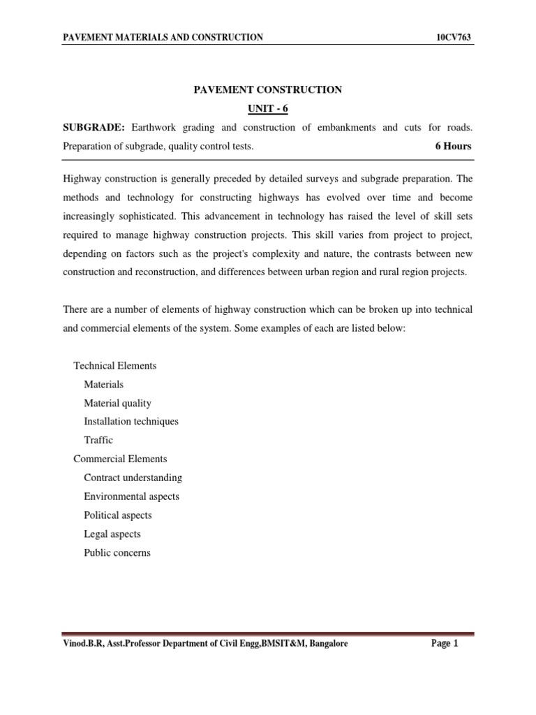 Pavement Construction PDF | PDF | Road Surface | Transportation Engineering