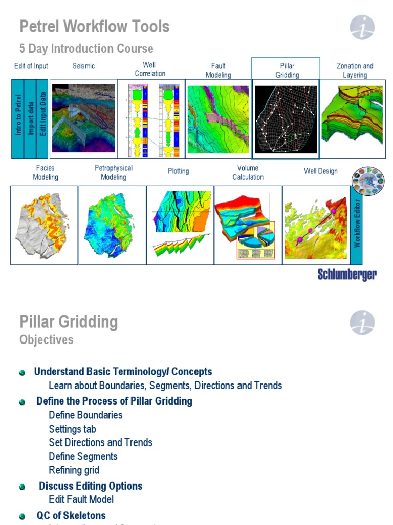 Pillar Gridding Process in Petrel | PDF | 3 D Modeling | Polygon