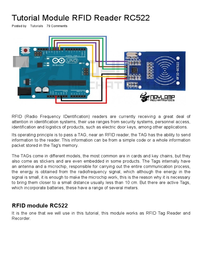 Tutorial Module RFID Reader RC522 | PDF | Radio Frequency ...