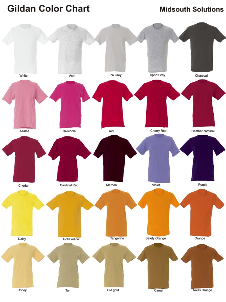Tshirt Colors | PDF