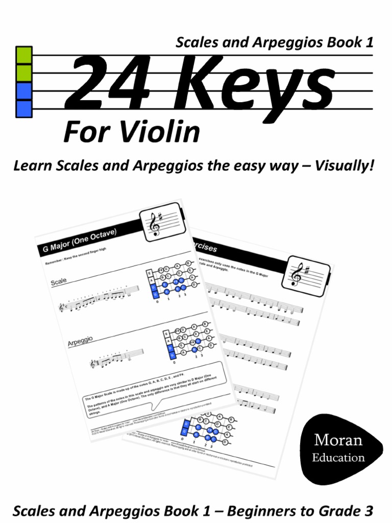 24 Keys - Scales and Arpeggios For Violin Book 1 - Preview | PDF
