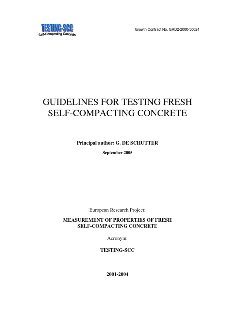 SCC Testing Guidelines | PDF