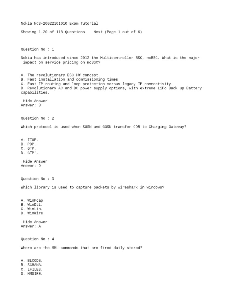 NCSP Old Exam | PDF | General Packet Radio Service | Information And ...