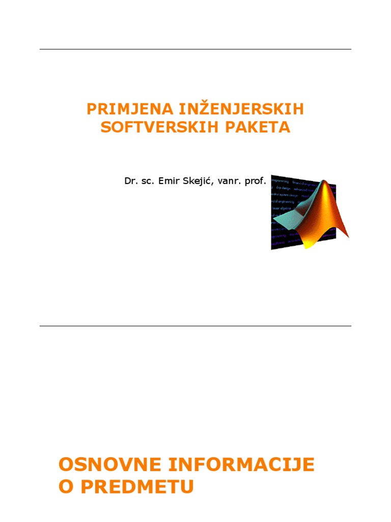 Predavanje 01 | PDF