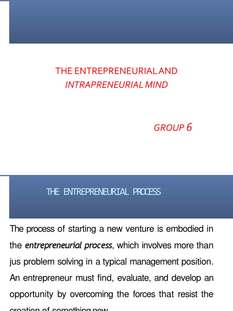 The Entrepreneurialand: Intrapreneurial Mind | PDF | Entrepreneurship ...