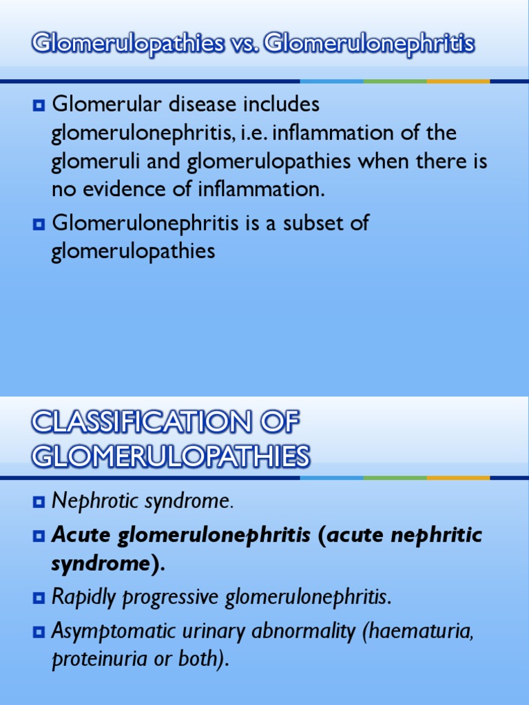 Classification, Causes, and Management of Glomerular Disease: A ...