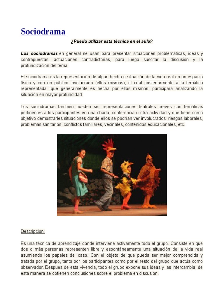 Socio Drama | PDF | Vida | Aprendizaje