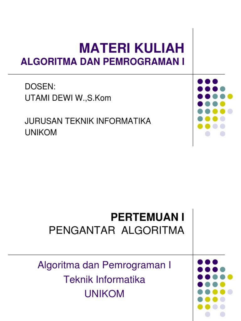 Algoritma Dan Pemrograman PDF | PDF
