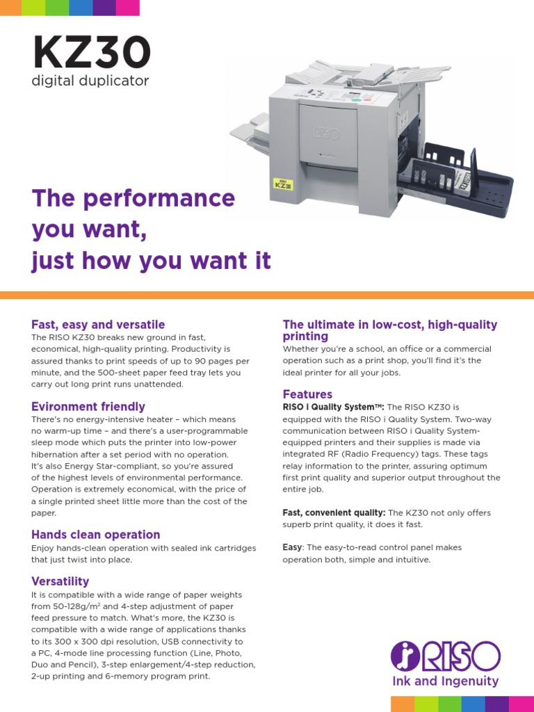 kz30 en | PDF | Printer (Computing) | Image Scanner