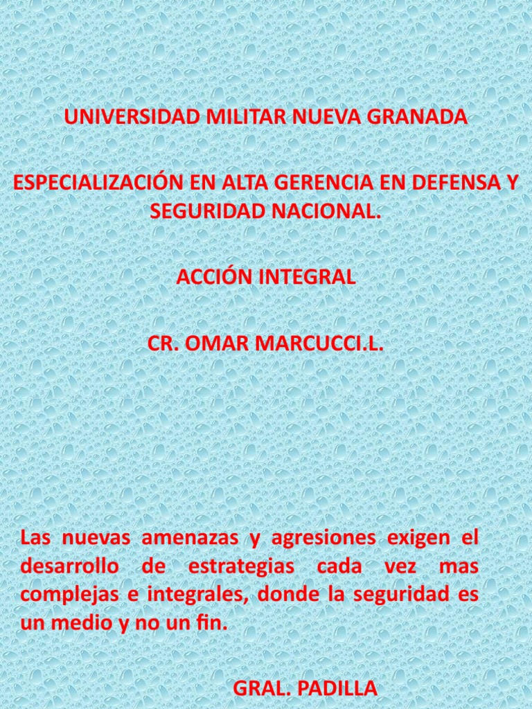 Acción Integral | PDF | Estado (política) | Ciencia militar
