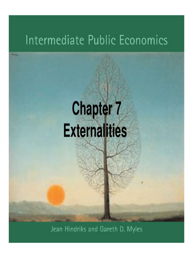 Externalities Hindriks Myles Ch7 Slides | PDF | Externality | Economic Equilibrium