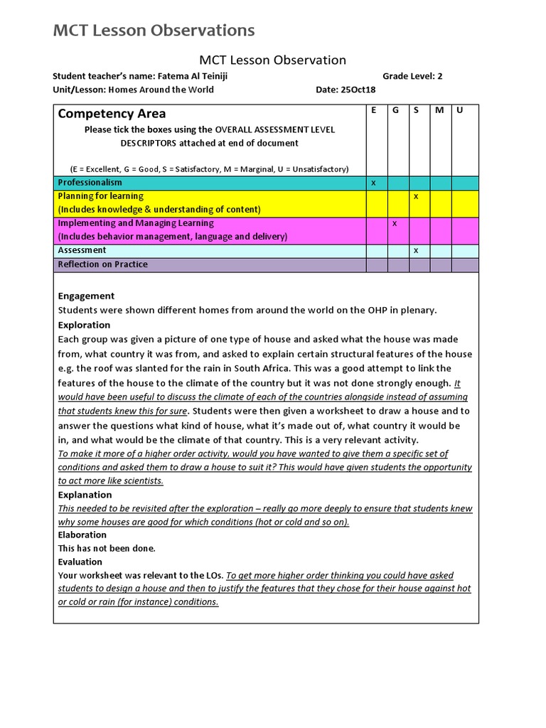 MCT Feed1 | PDF | Classroom Management | Educational Psychology