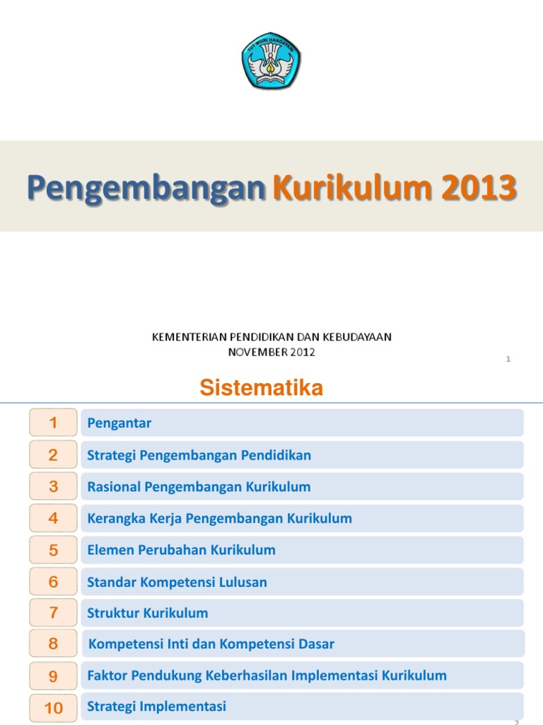 Presentasi Draft Kurikulum 2013 Baru PDF | PDF