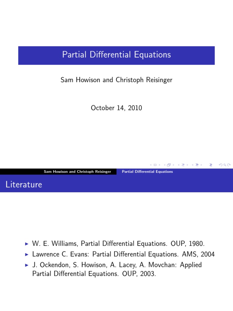 Introduction To PDEs | PDF | Partial Differential Equation | Ordinary ...