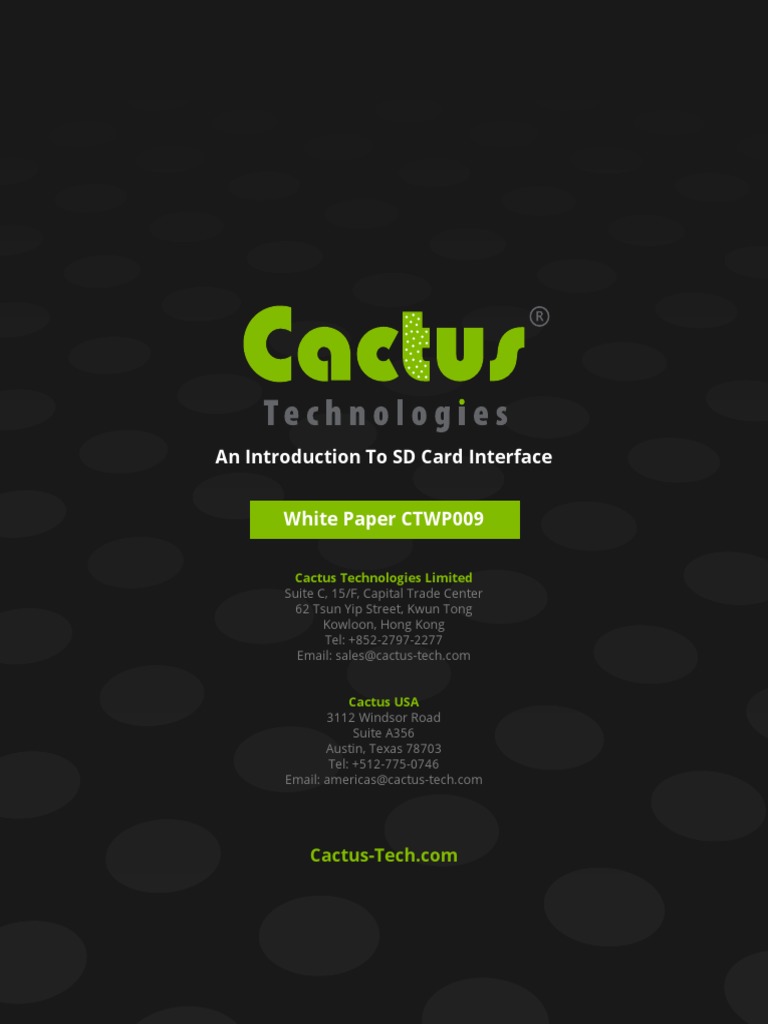 An Introduction To SD Card Interface PDF | PDF | Secure Digital | Areas ...