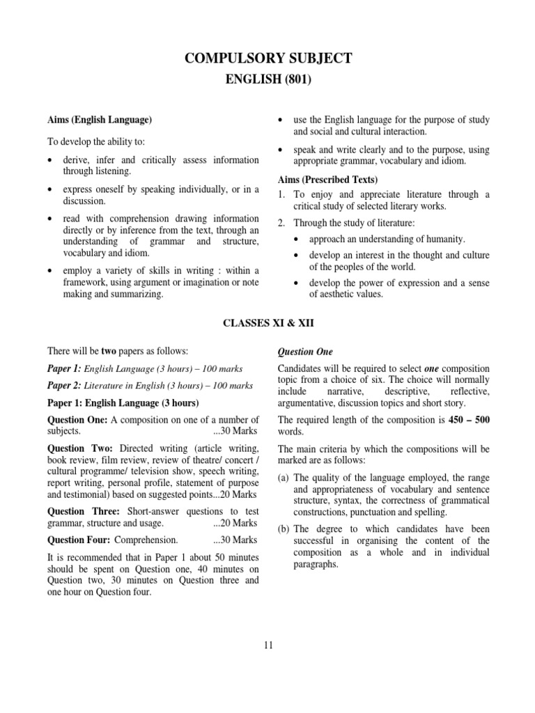 ISC English PDF | PDF | Question | English Language