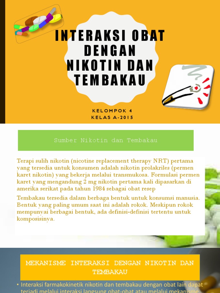 Interaksi Obat Dengan Nikotin Dan Tembakau | PDF | Pengembangan Diri
