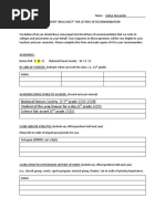 High School Student Brag Sheet Template | PDF
