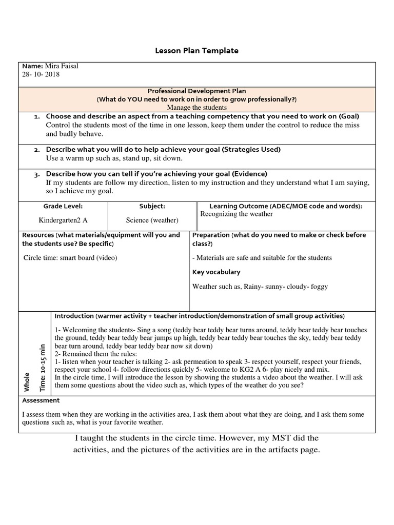 Math Weather | PDF | Lesson Plan | Teachers