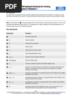 Keyboard Shortcuts PDF For Windows 11 | PDF | Window (Computing ...