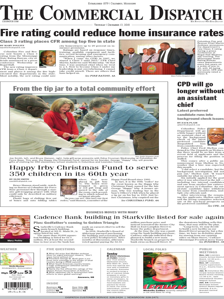 Commercial Dispatch Eedition 12-13-18 | PDF | United States Postal ...