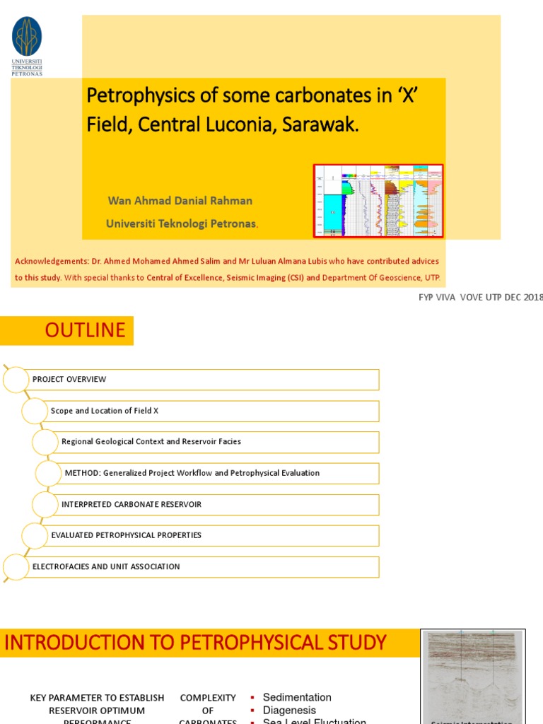 Petrophysics of Some Carbonates in X' Field, Central Luconia, Sarawak ...