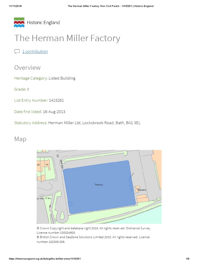 The Herman Miller Factory, Non Civil Parish - 1415261 - Historic ...