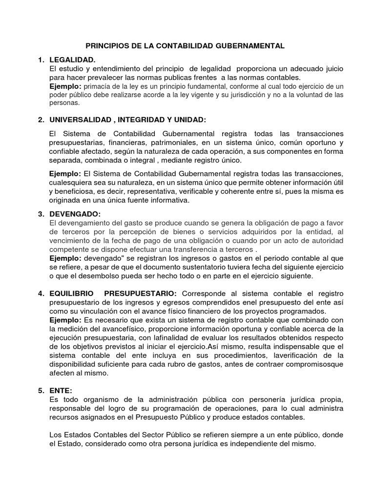 Principios de Contabilidad Gubernamental | PDF | Contabilidad | Presupuesto