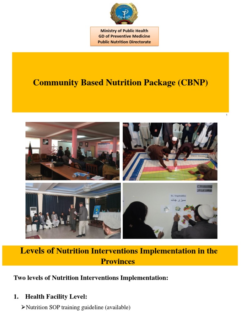 Community Based Nutrition CMNP | PDF | Malnutrition | Public Health