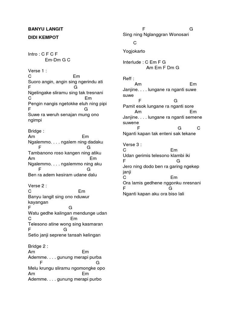 Kord Keyboard Dangdut Lengkap | PDF