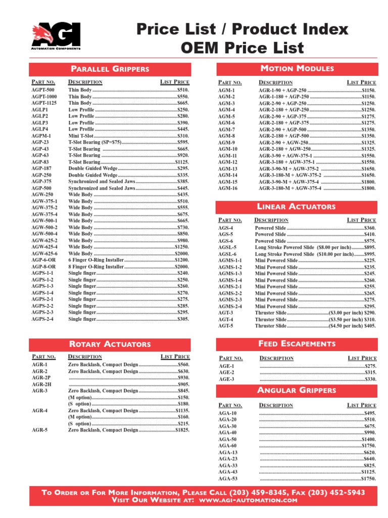 Price List / Product Index OEM Price List: M M P G | PDF | Machines ...