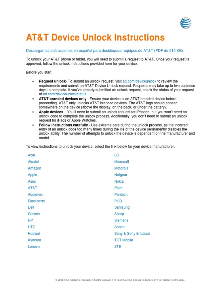 Device Unlock Code Instructions | PDF | Subscriber Identity Module | At ...