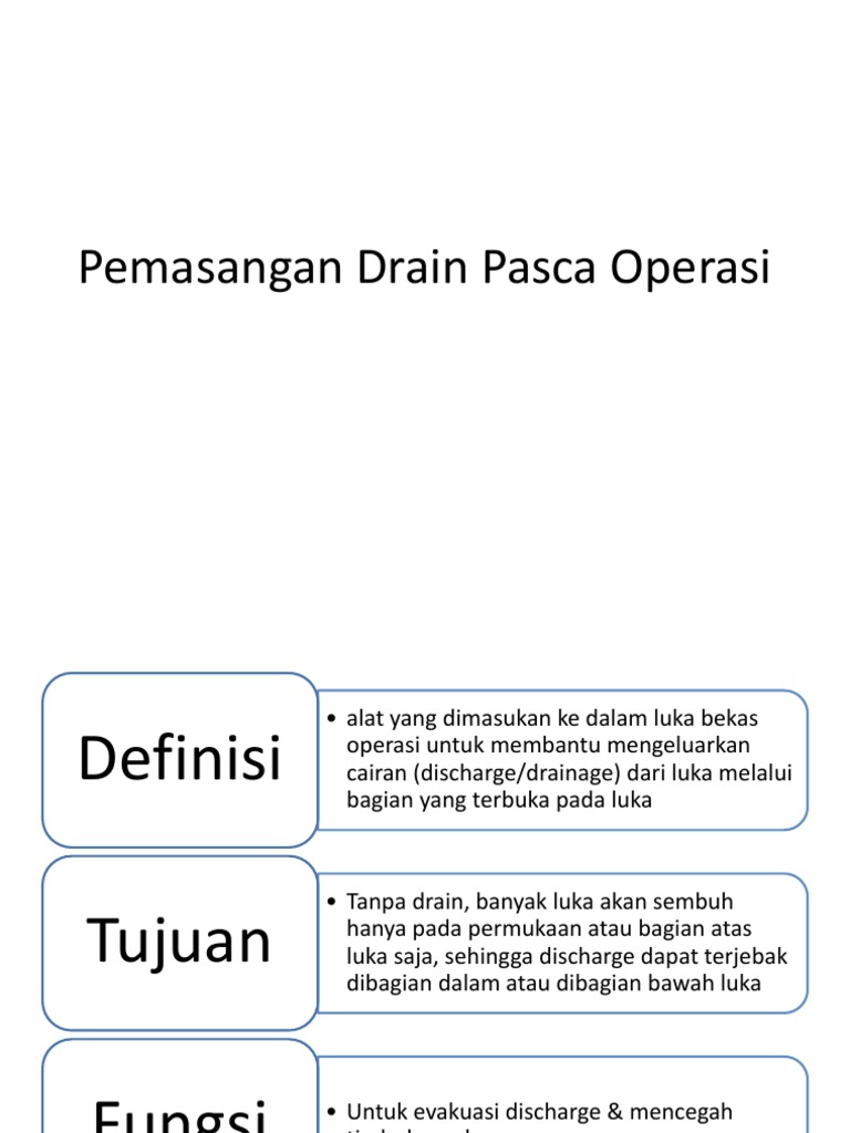 Pemasangan Drain Pasca Operasi | PDF