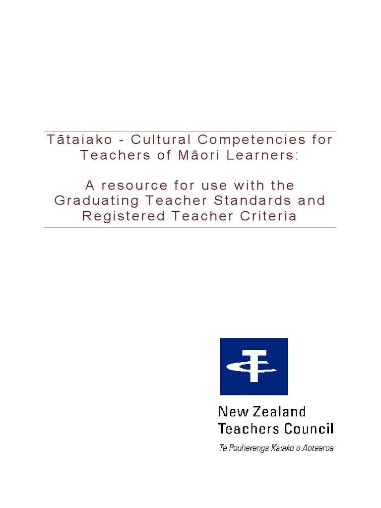 Tataiako RTCandGTS PDF | PDF | Māori People | Teachers