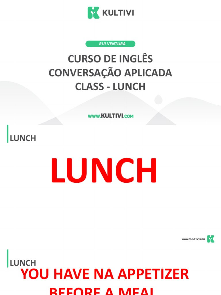 Lunch Vocabulary | PDF