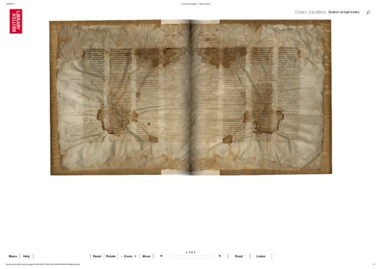 Codex Sinaiticus: Search Virtual Books | PDF