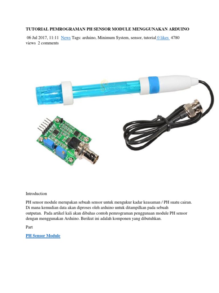 Tutorial Pemrograman PH Sensor Module Menggunakan Arduino | PDF