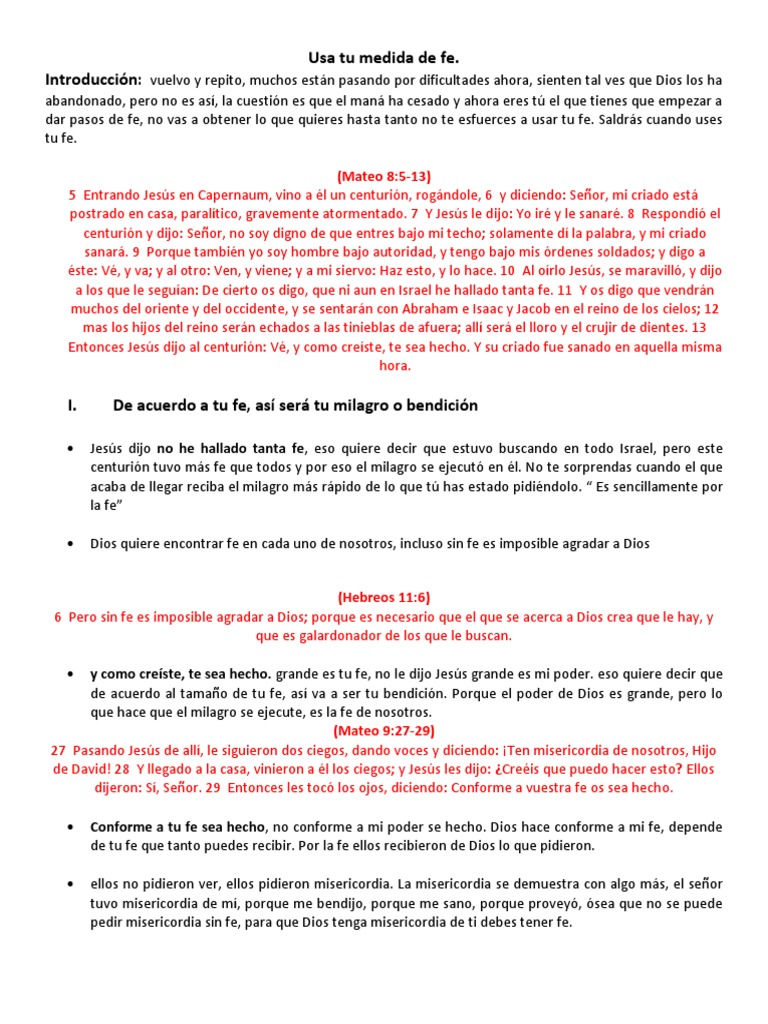 Usa Tu Medida de Fe | PDF | Fe | Jacob