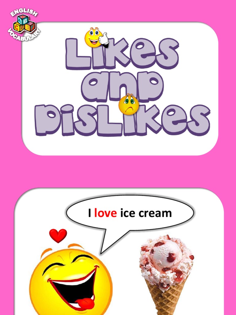 Likes Dislikes PPT Flashcards 42012 | PDF