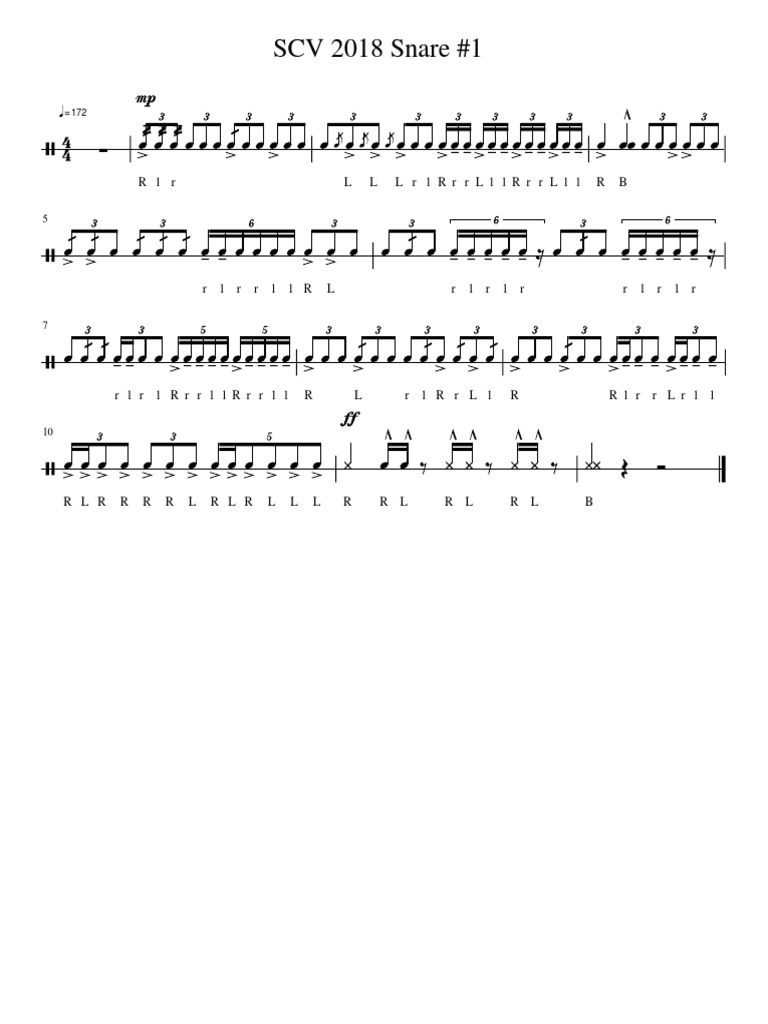 SCV 2018 Snare #1 | PDF