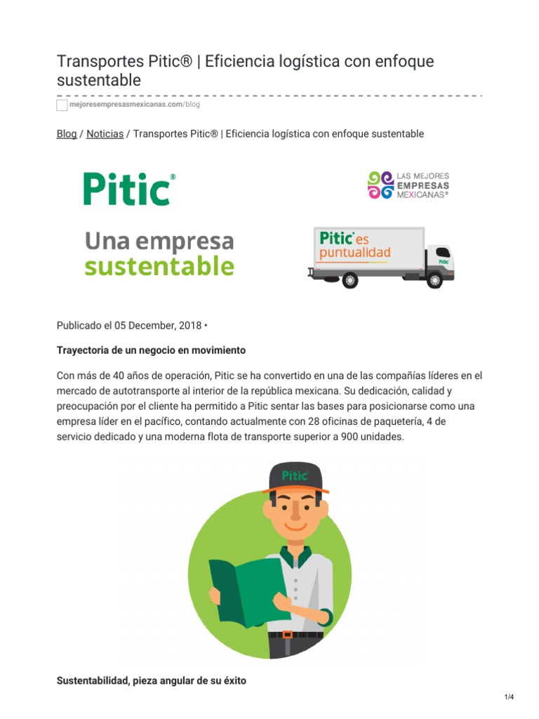 Transportes Pitic Una de Las Mejores Empresas Mexicanas | PDF ...