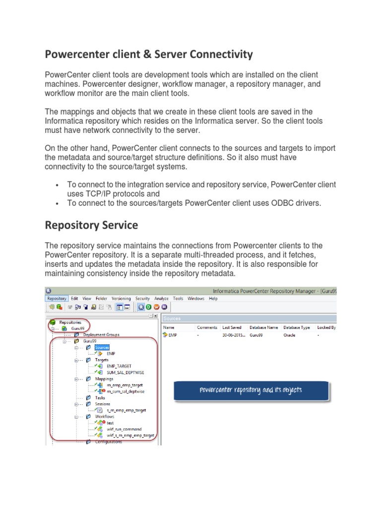 PowerCenter Client Tools Overview | PDF | Computers