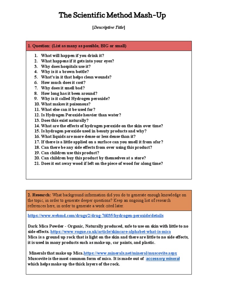 Natalie Nava 2f Lab Write-Up Template | PDF | Hydrogen Peroxide ...