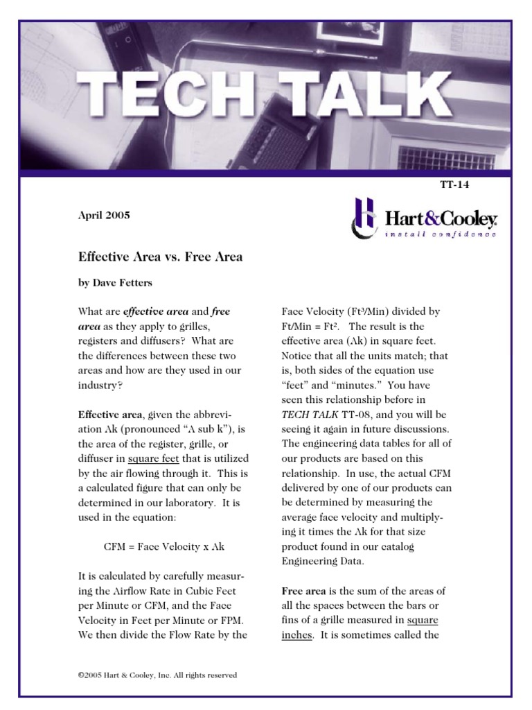 Effective Area Vs Free Area | PDF | Natural Gas | Chemical Engineering