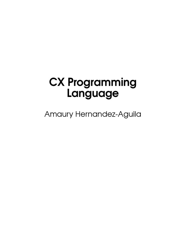 CX Programming Langauge | PDF | Array Data Type | Subroutine