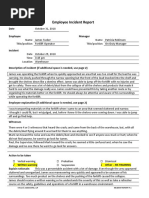 Main Sample Employee Incident Report Letter | PDF