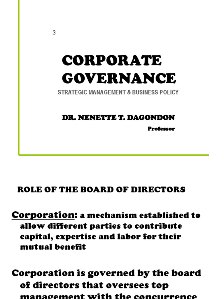 2 Corporate Governance | PDF | Board Of Directors | Corporate Governance