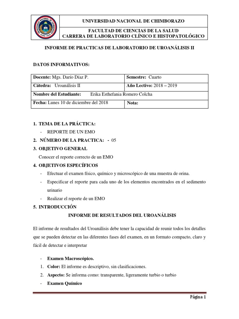 Reporte de Un Emo | PDF | Especialidades Medicas | Medicina CLINICA